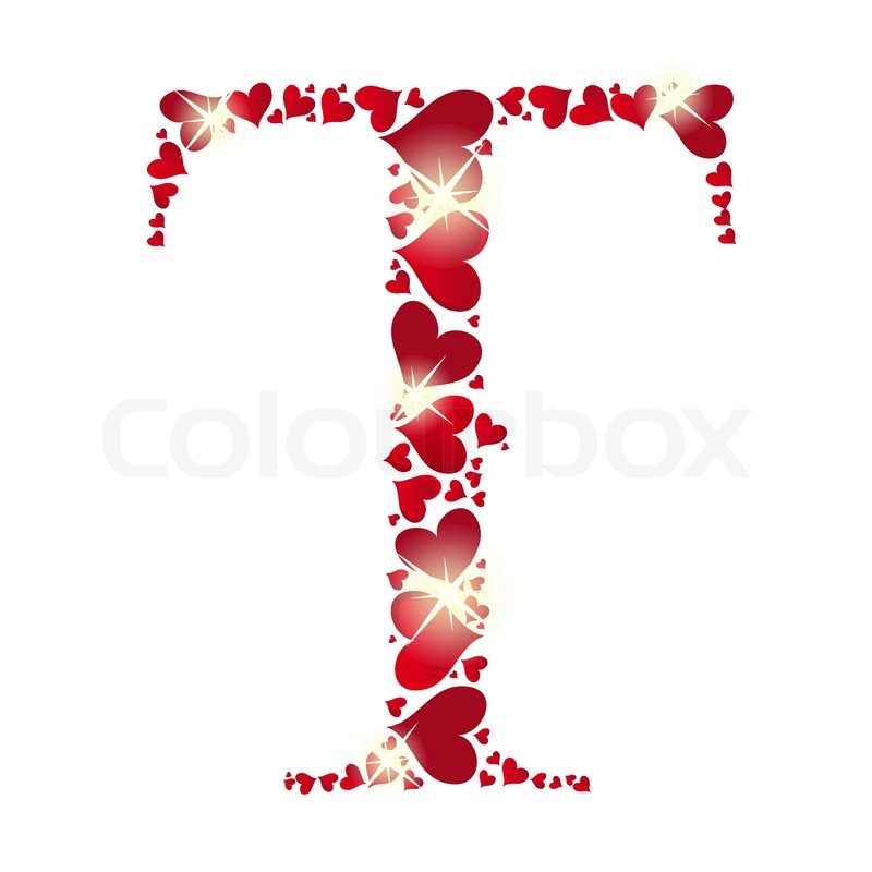 Alphabet of hearts vector illustration | Stock vector | Colourbox