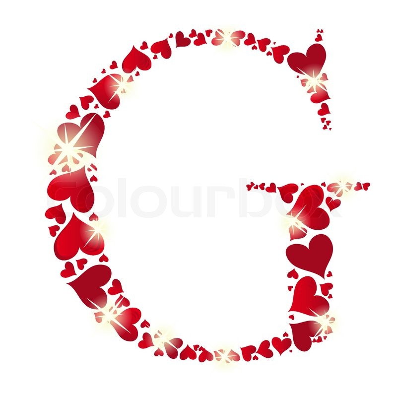 Alphabet of hearts vector illustration | Stock vector | Colourbox