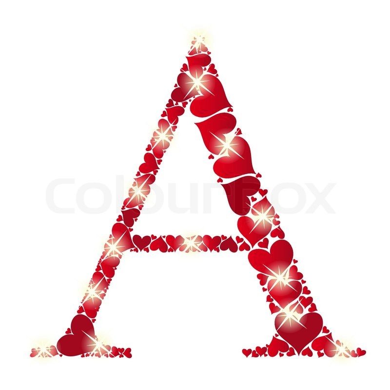 Alphabet of hearts vector illustration | Stock vector | Colourbox