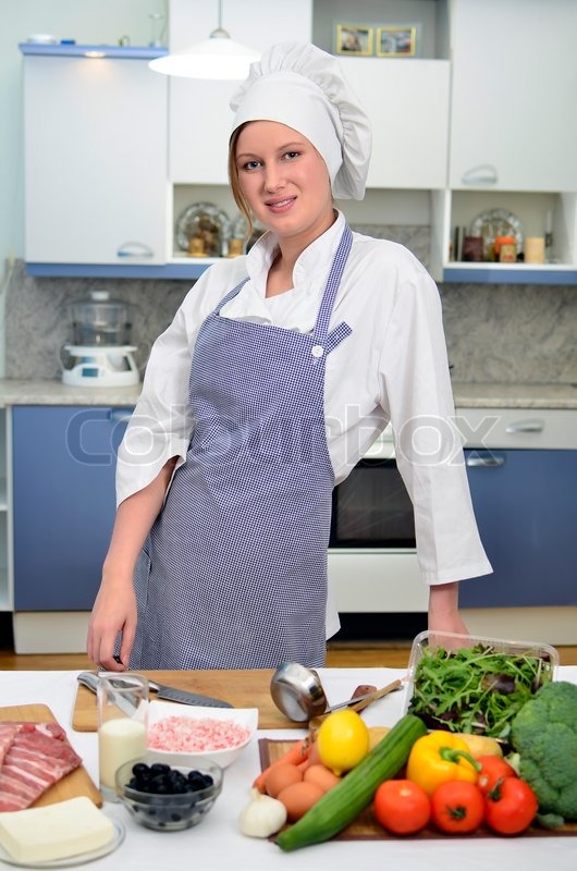 Happy cook in the kitchen | Stock image | Colourbox