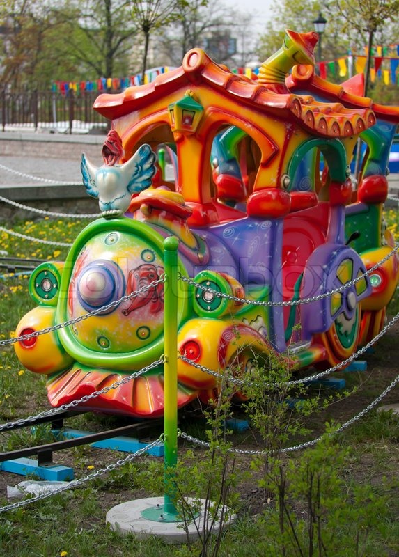 Colourful and funny toy train | Stock Photo | Colourbox