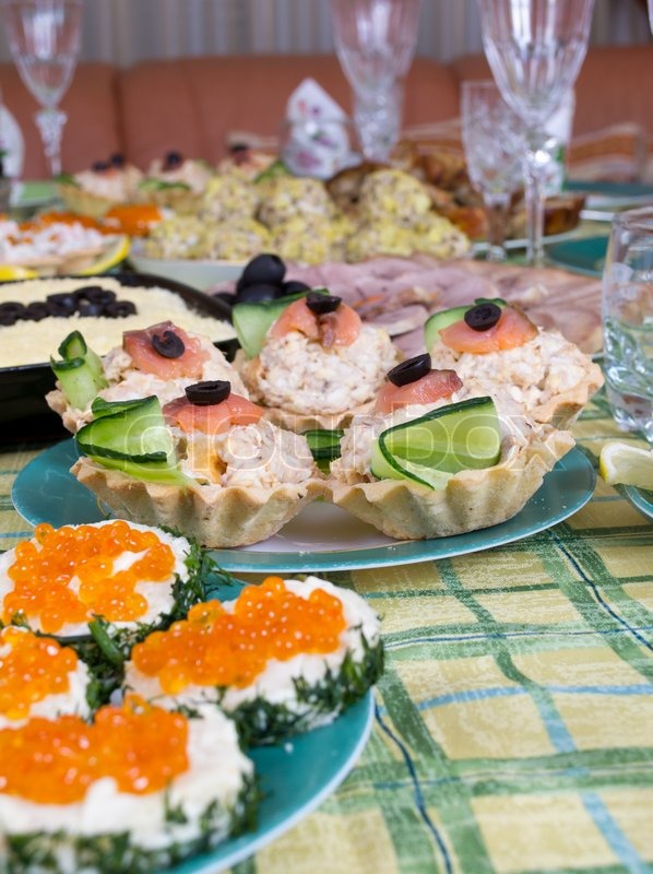 Christmas starter platter with ... | Stock image | Colourbox