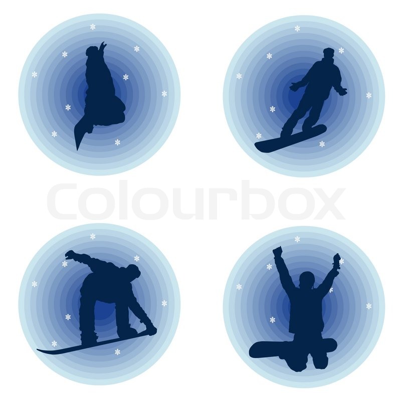 Snowboarding vector | Stock vector | Colourbox