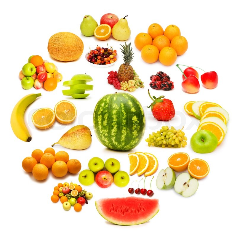 Circle with lots of food items | Stock image | Colourbox