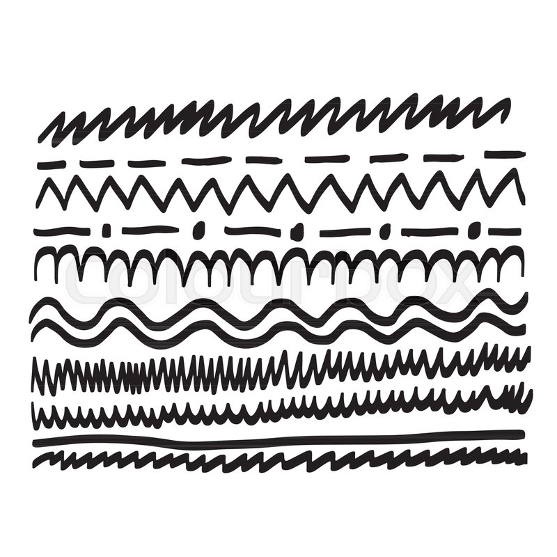 Hand drawn line stroke | Stock vector | Colourbox