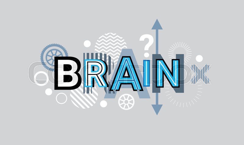 Brain Thinking Creative Word Over ... | Stock vector | Colourbox