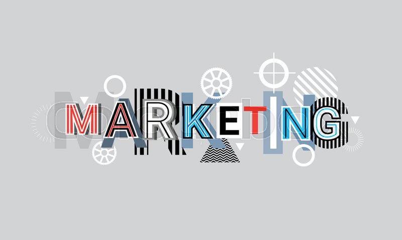 Marketing Creative Word Over Abstract ... | Stock vector | Colourbox