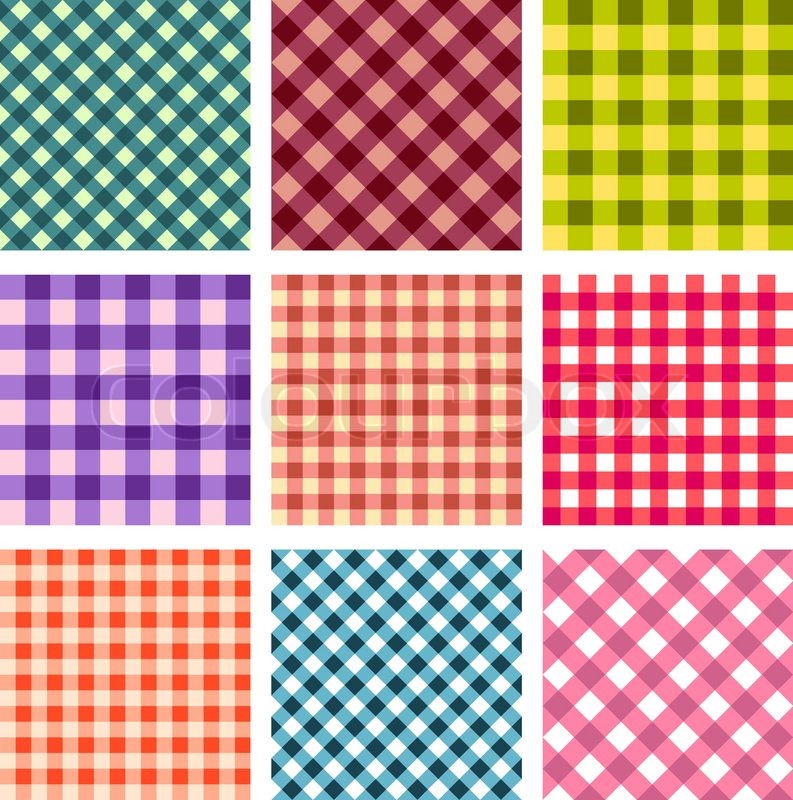 Abstract seamless square pattern set ... | Stock Vector | Colourbox