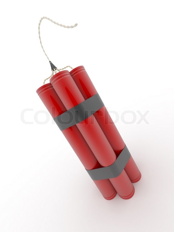 A bunch of seven bombs on white ... | Stock image | Colourbox