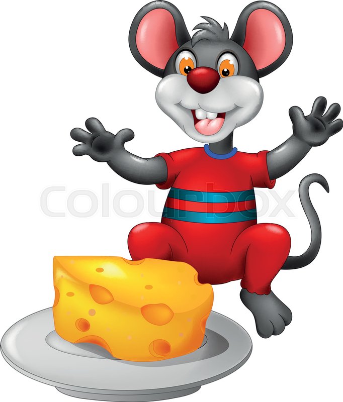 Vector illustration of funny mouse ... | Stock vector | Colourbox