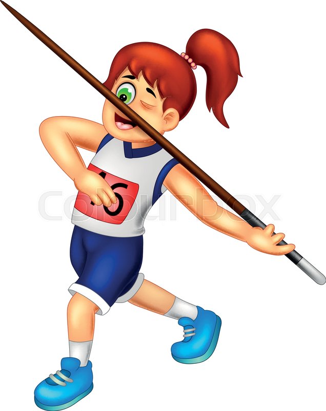 Vector illustration of funny javelin ... | Stock vector | Colourbox