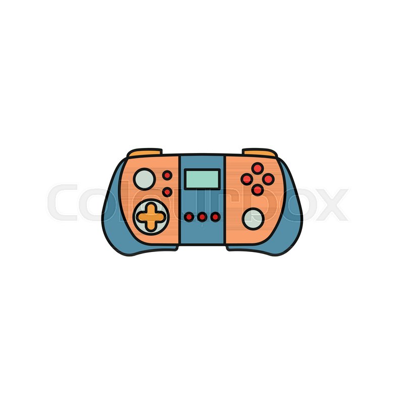 Remote control colorful cartoon icon ... | Stock vector | Colourbox
