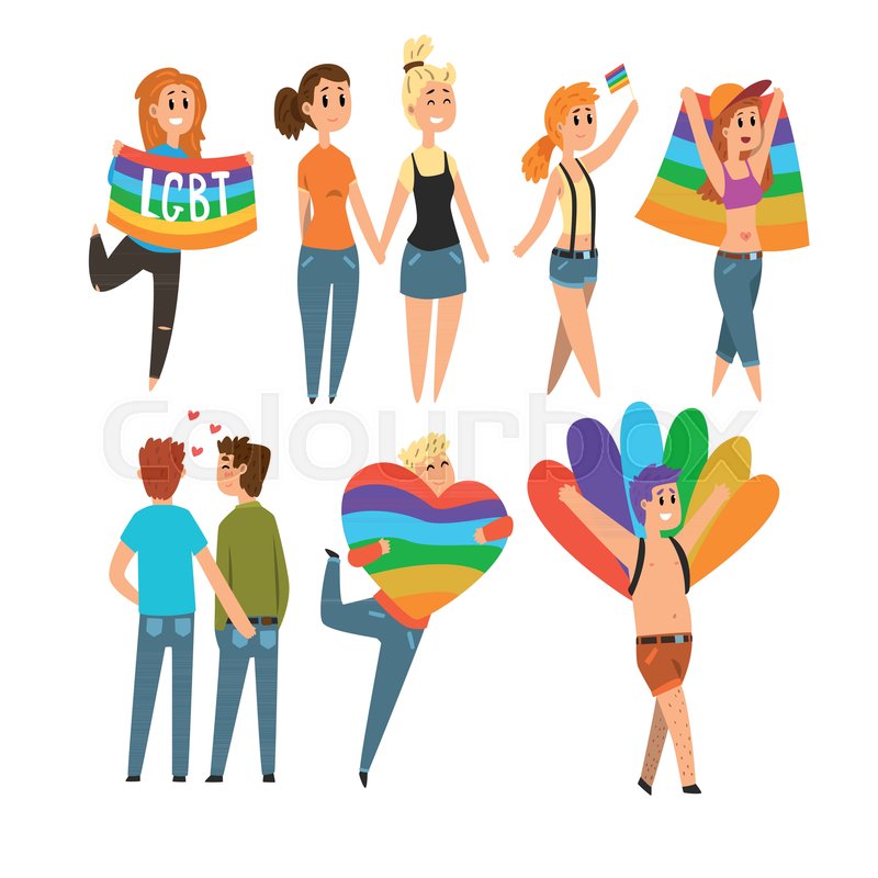Lgbt people community celebrating gay ... | Stock vector | Colourbox