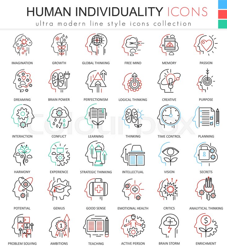 Vector Human personality and mentality ... | Stock vector | Colourbox