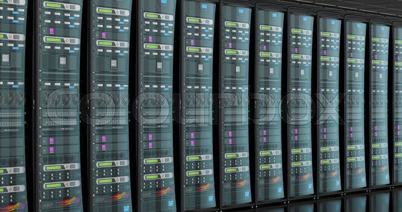 Server room in data center, animation. ... | Stock video | Colourbox