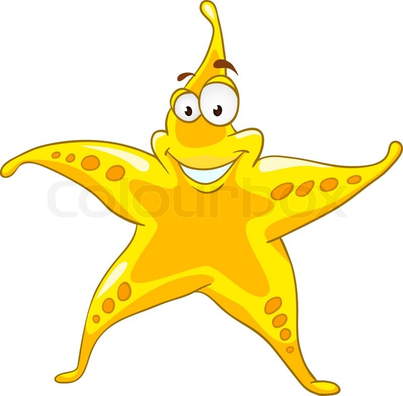 Cartoon Character Stern auf weißem ... | Stock-Vektor | Colourbox