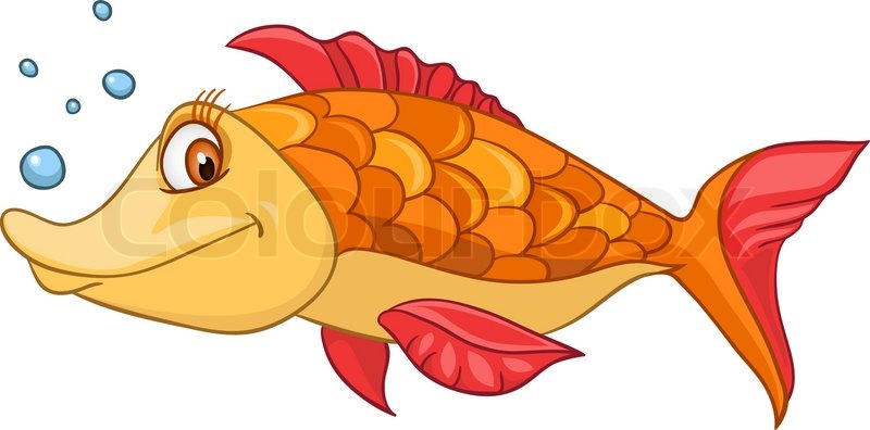 Cartoon Character Fish Isolated on ... | Stock vector | Colourbox
