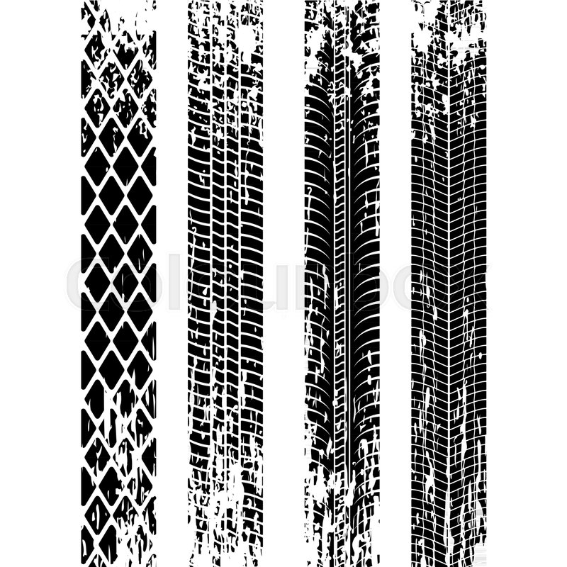 Grunge Tire Tread Vector