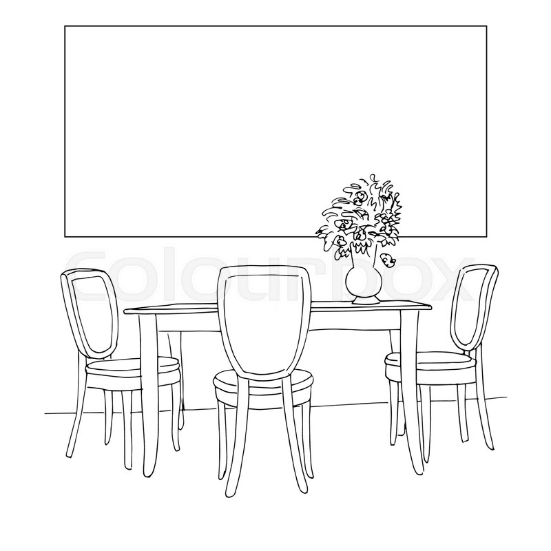 Dining Room Table Drawing