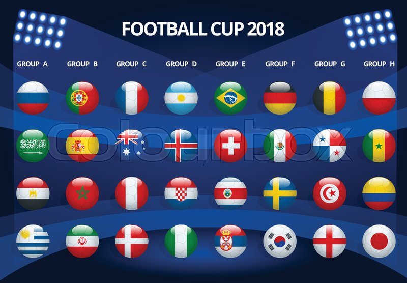 Football 2018, Europe Qualification, ... | Stock vector | Colourbox