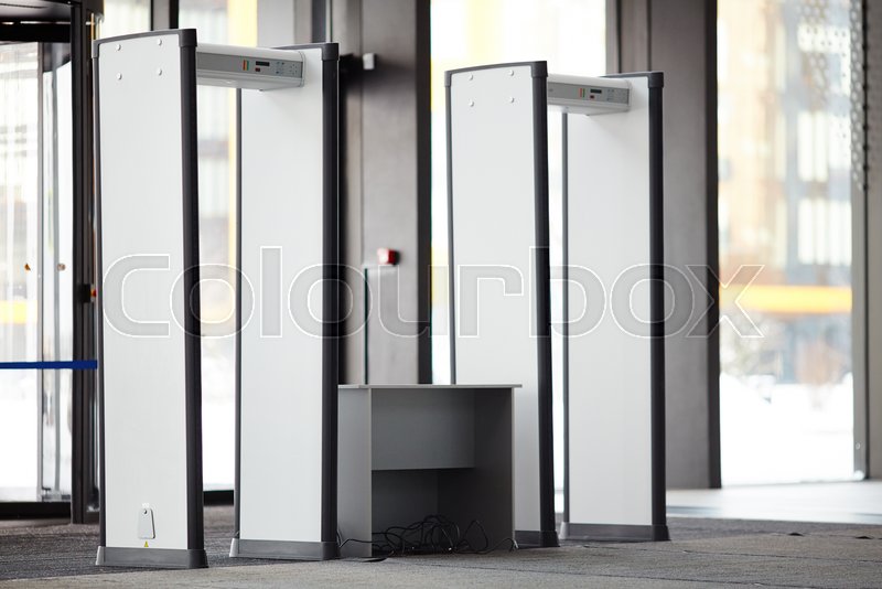 Security gates in contemporary airport ... | Stock image | Colourbox