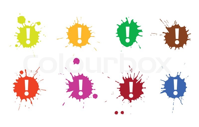 Eine Reihe von Ausrufezeichen in ... | Stock-Vektor | Colourbox