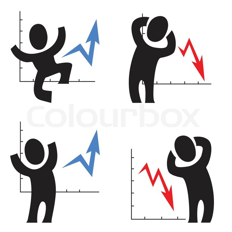 A set of four pictogram with graphs | Stock vector | Colourbox