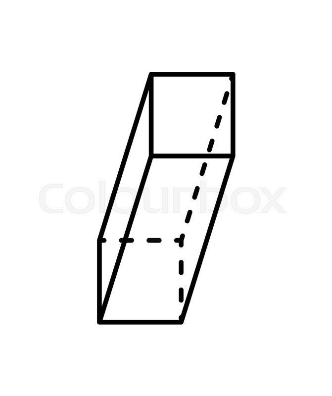 Cuboid black geometric shape ... | Stock vector | Colourbox