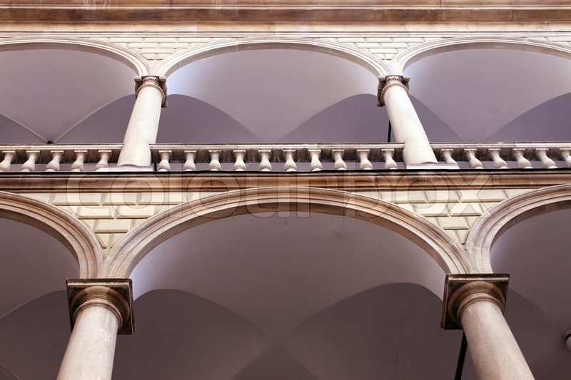 Arches in an italian yard in Lviv | Stock image | Colourbox