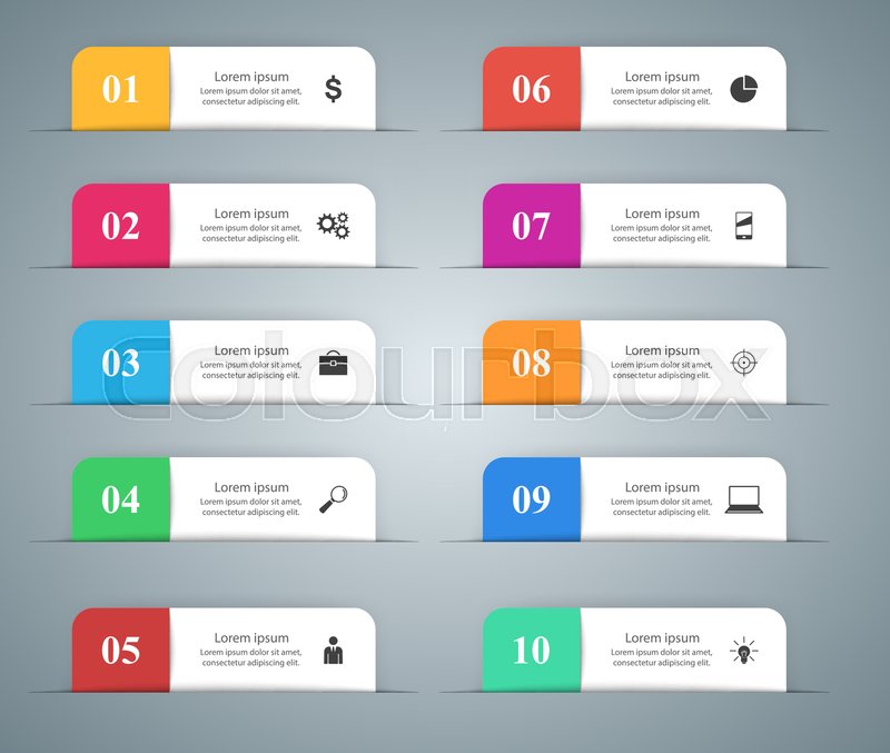 Business Infographics origami style ... | Stock vector | Colourbox