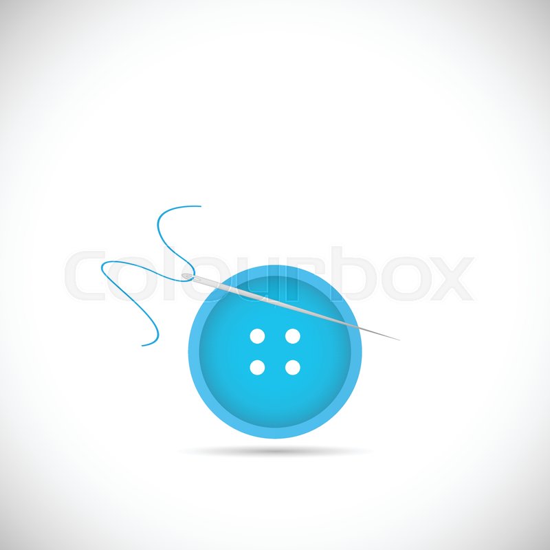 Illustration of a button, thread and ... | Stock vector | Colourbox