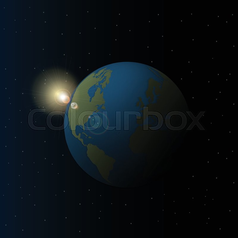 Illustration of the earth isolated on ... | Stock vector | Colourbox