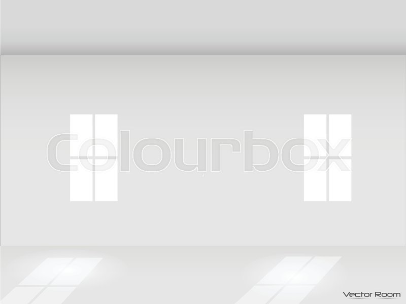 Illustration of a room with windows ... | Stock vector | Colourbox