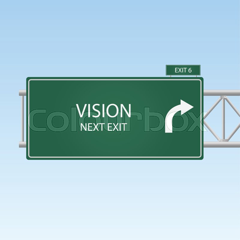 Illustration of a Vision road sign. | Stock vector | Colourbox
