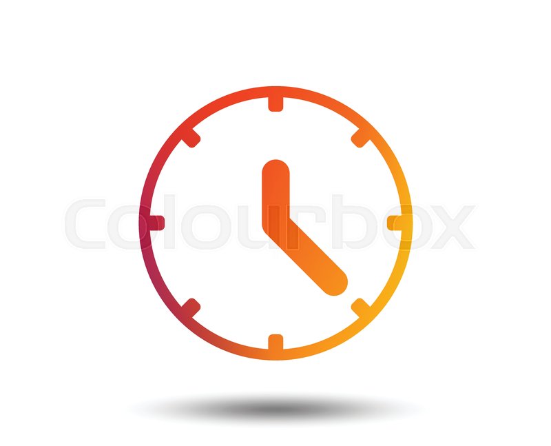 Clock sign icon. Mechanical clock ... | Stock vector | Colourbox