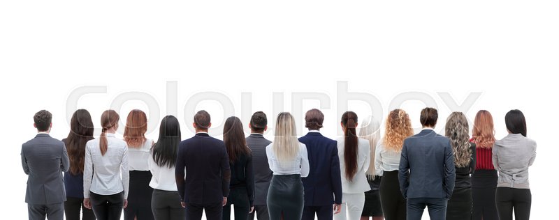 Back view group of business people. ... | Stock image | Colourbox
