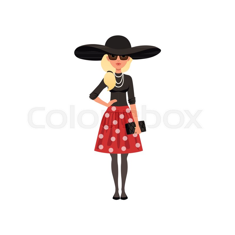 Beautiful French woman character ... | Stock vector | Colourbox