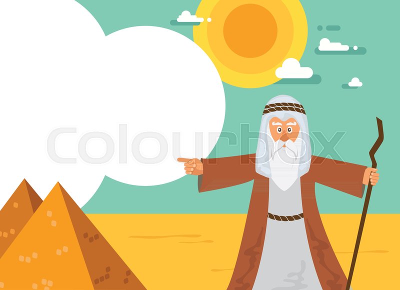 Moses from Passover story and Egypt ... | Stock vector | Colourbox