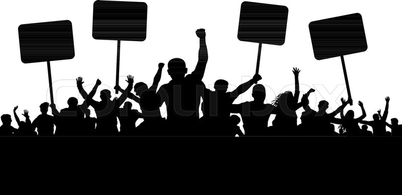 Demonstration, strike, manifestation, ... | Stock vector | Colourbox