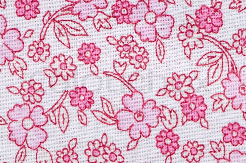 Pink textile pattern with floral ... | Stock Photo | Colourbox
