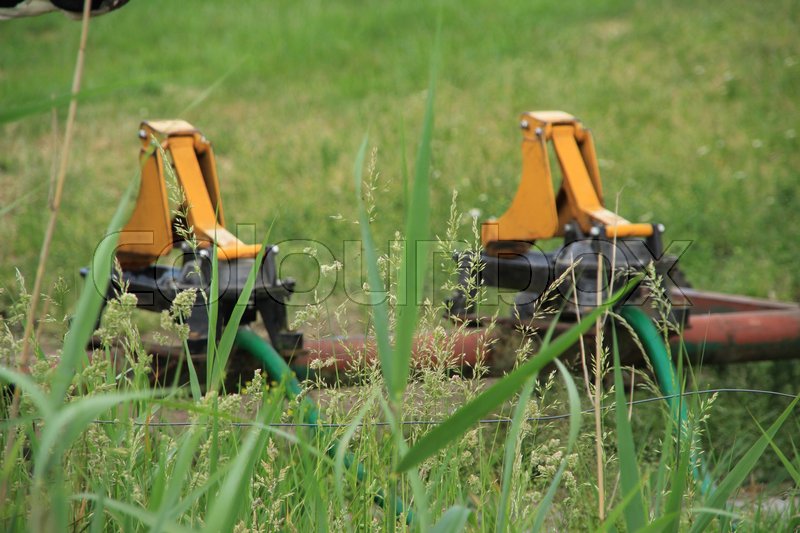 A water system for cows in the pasture ... | Stock image | Colourbox