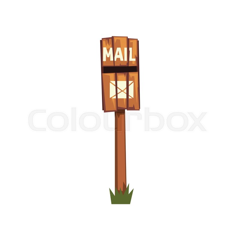 Cartoon Wooden Post