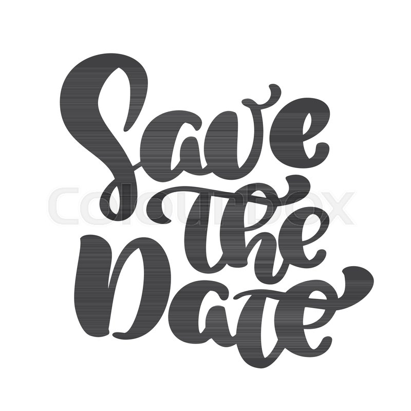 Handwritten Save the date text ... | Stock vector | Colourbox