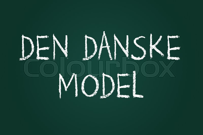 Den danske model skrevet på grøn tavle | Stock foto | Colourbox