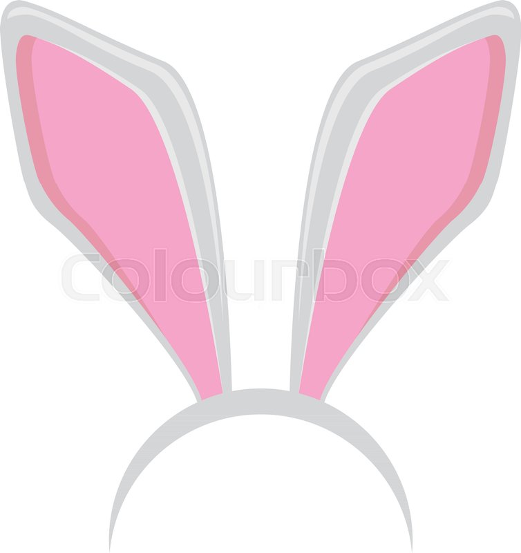 White easter bunny funky mask with ... | Stock vector | Colourbox
