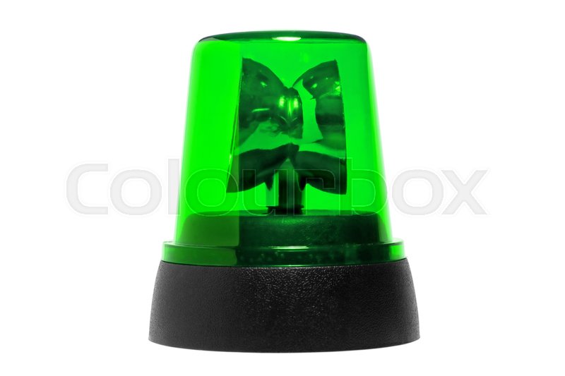 Green rotating beacon | Stock image | Colourbox
