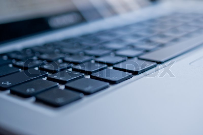 Black and silver keyboard of aluminum ... | Stock image | Colourbox