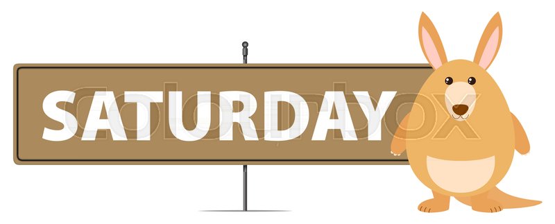 Sign template for Saturday with ... | Stock vector | Colourbox