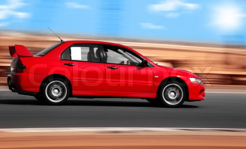 Leistungsstarke roten Sportwagen ... | Stock Bild | Colourbox