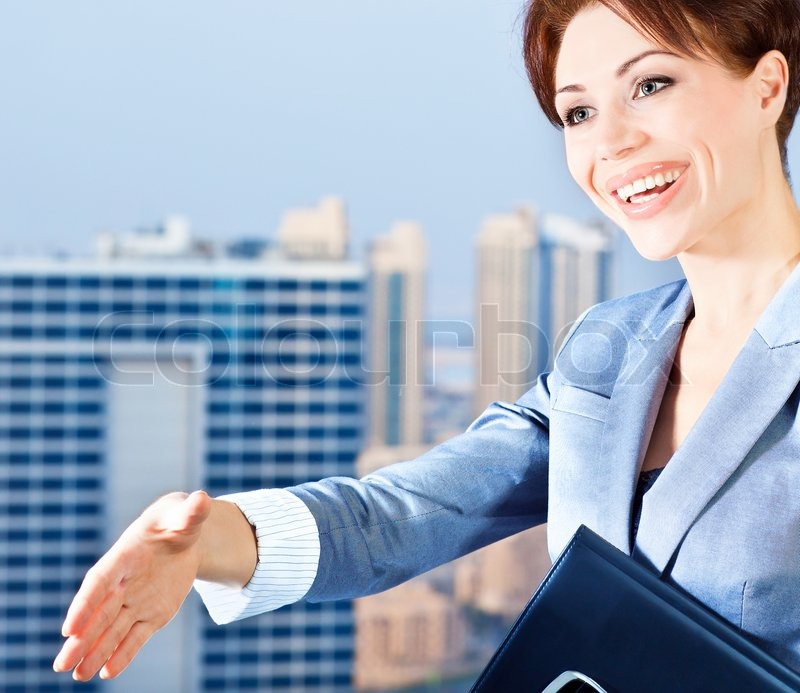 Successful businesswoman making a deal, ... | Stock image | Colourbox